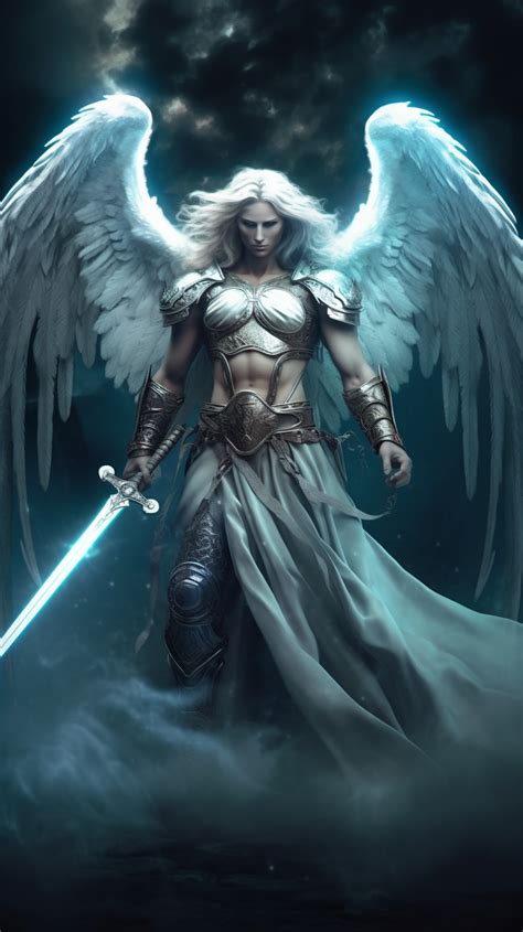 Warrior Angel Created With AI By Amanda Church Fantasy Wall Art