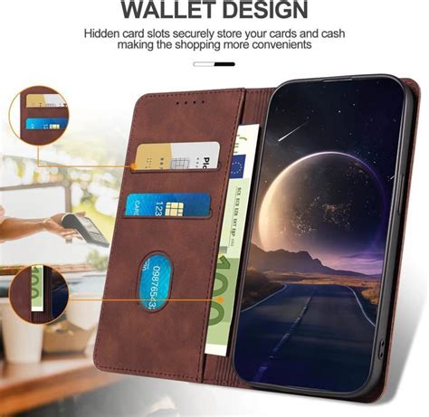 Coque Pour Motorola Moto E En Cuir Pu Avec Porte Cartes Antichoc