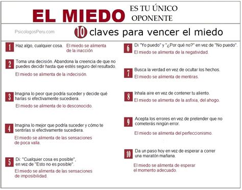 PSICOLOGOS PERU COMO VENCER EL MIEDO