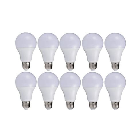 Kit 10 Lâmpada Led Bulbo E27 Bivolt 6500k Branco Frio 9w MadeiraMadeira