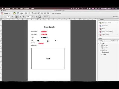 Creating A Fillable Form From Scratch Using Adobe Acrobat Youtube