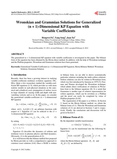 pdf wronskian and grammian solutions for generalized n 1 dimensional kp equation with
