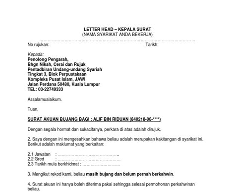Surat Pengesahan Kahwin Ketua Kampung Pdf Senarai Semak Permohonan