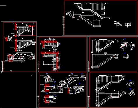 Detalle De Escalera Metalica En Autocad Cad 23347 Kb