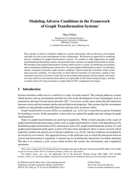 pdf modeling adverse conditions in the framework of graph transformation systems