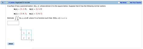 solved a surface s has a parametrization g u v whose