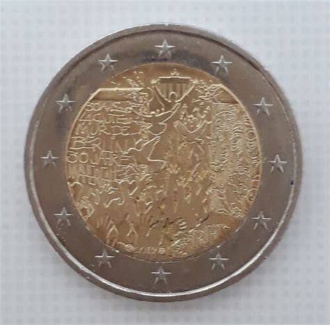 Pièce 2 euros commémorative chute du Mur de Berlin 2019 France eBay