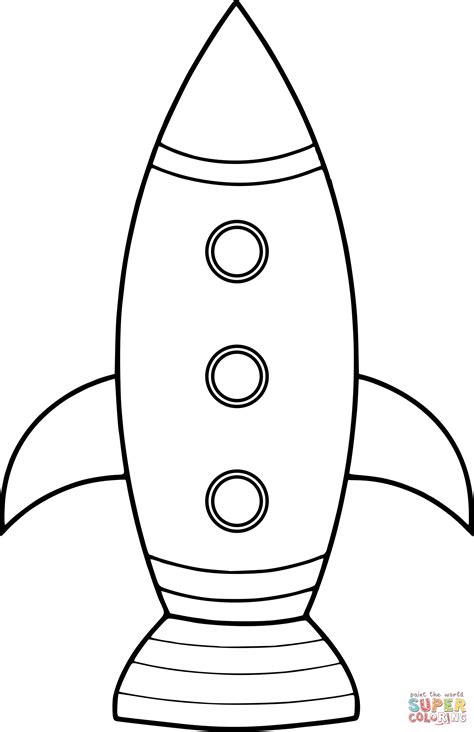 Dibujo De Cohete Sencillo Para Colorear Dibujos Para Colorear