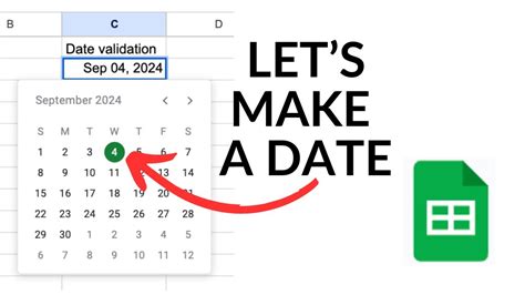 Google Sheets Add A Pop Up Date Picker Youtube