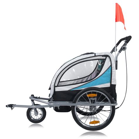 SAMAX 360 rotatif Remorque Vélo convertible Jogger 2en1 Enfant en