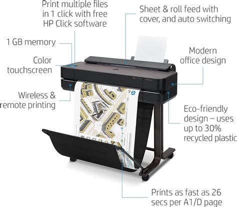 IMPRESORA PLOTTER HP DESIGNJET T650 A1 GRAN FORMATO INYECCIÓN DE TINTA