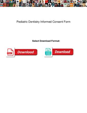 Fillable Online Pediatric Dentistry Informed Consent Form Pediatric