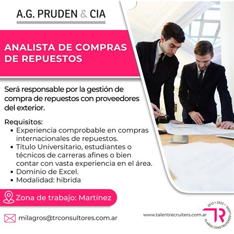 Nuevas Oportunidades De Empleo Analista De Compras De Repuestos En