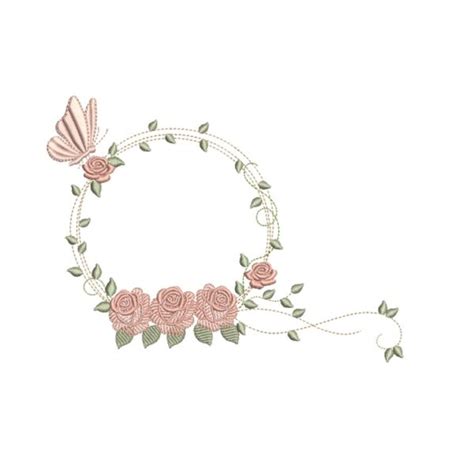 Matriz de Bordado Coleção Moldura Flores Bordando Na Prática