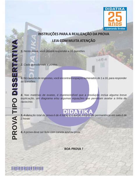 PDF INSTRUÇÕES PARA A REALIZAÇÃO DA PROVA A LEIA húmus do
