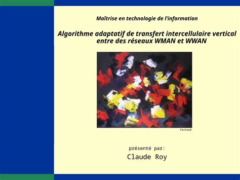 PPT Algorithme Adaptatif De Transfert Intercellulaire Vertical Entre