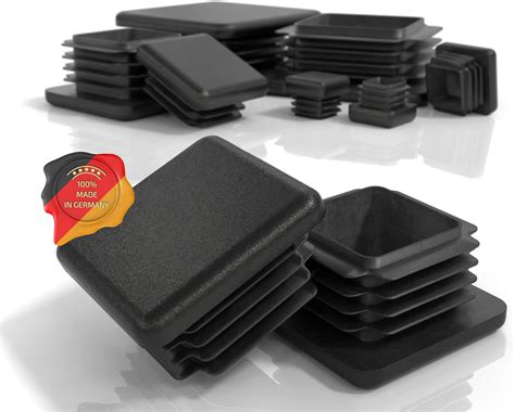 Enkotrade 10 Stück Lamellenstopfen Grau für Rechteckrohre 60x40 mm