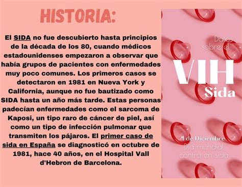 Folleto tríptico informativo datos sida vih sencillo rosa rojo blanco