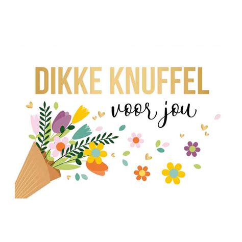 Dikke Knuffel Voor Jou Wenskaart Daisy KunstZinnig Kado En Woonwinkel
