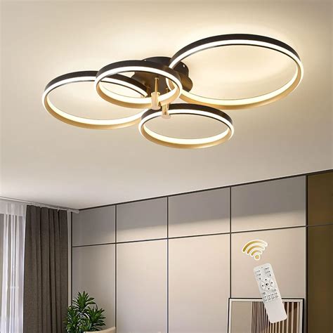 Ganeed Lámpara de techo LED regulable Lámpara de techo moderna de 4