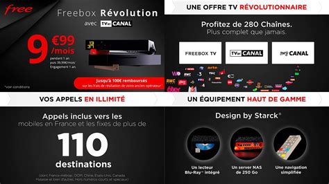 Freebox Révolution avec TV by Canal à 9 99 en vente privée puis un