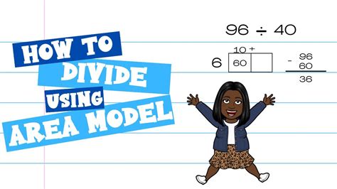 Divide Using Area Model Youtube