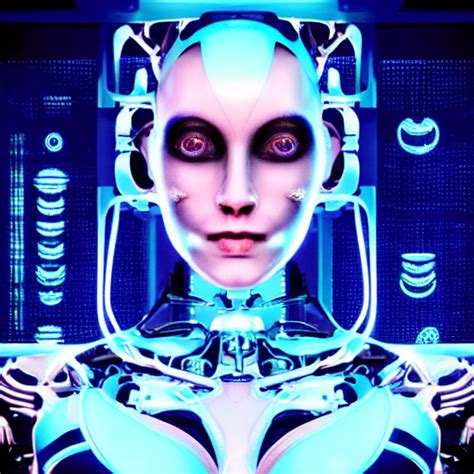 KREA AI An Extremely Beautiful Biomechanical Female Robot