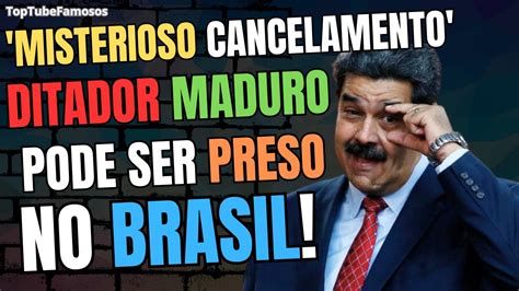 DITADOR MADURO MEDO DE VOLTAR AO BRASIL E SER PRESO PELOS