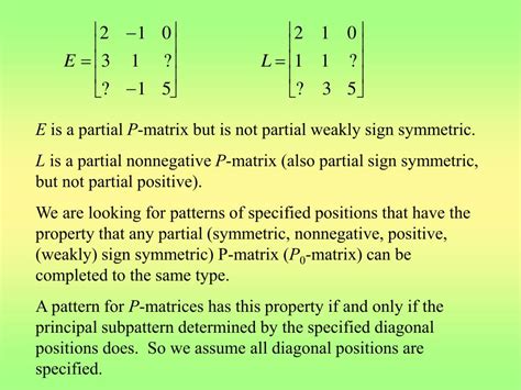 ppt matrix completion problems for various classes of p matrices powerpoint presentation id