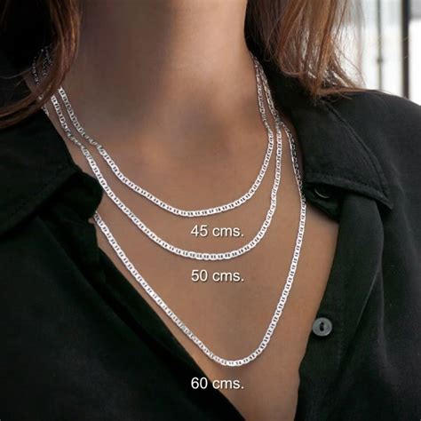 Cadena De Plata GUCCI 45 Cm Ancho 3 Mm