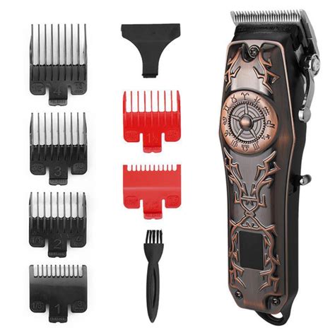 Máquina Cortar Cabelo Clipper Profissional Lcd Kemei 2617 em Promoção