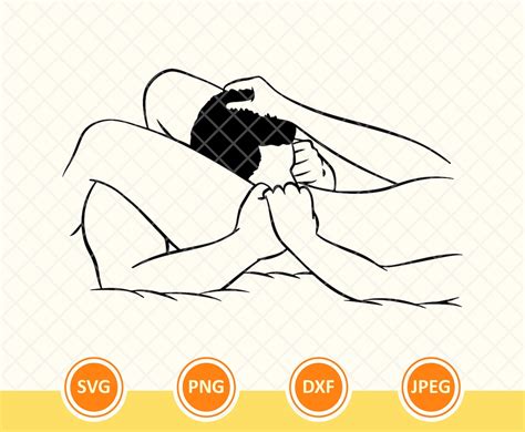 Oral Sex Szene Auf Bett Svg Erotik Line Art Druck Reifer Inhalt