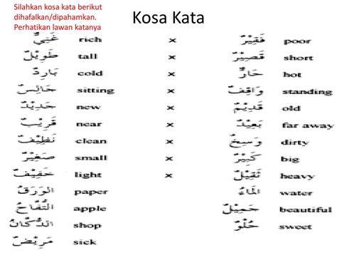 Contoh Kalimat Kata Benda Dalam Bahasa Arab Berbagai Contoh
