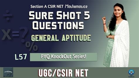 sure shot 5 general aptitude questions ugc csir net previous year questions knockout series