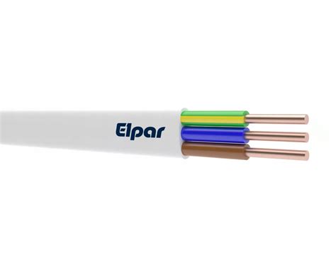 PRZEWÓD KABEL DRUT PŁASKI YDYp 3x 1 5 750V 1m ELP YDYP 3X1 5 ŻO