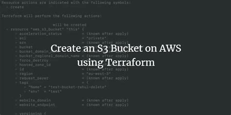 Create An S Bucket On Aws Using Terraform