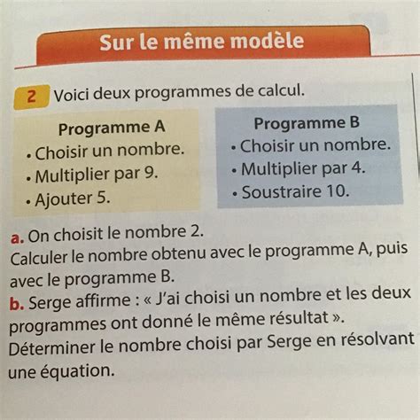 Cest à faire sur tableur appli 2 Voici deux programmes de calcul