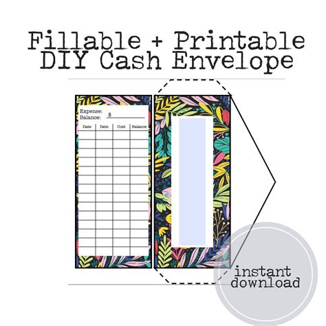 Cash Envelope Printable Dave Ramsey Printable And Editable Etsy
