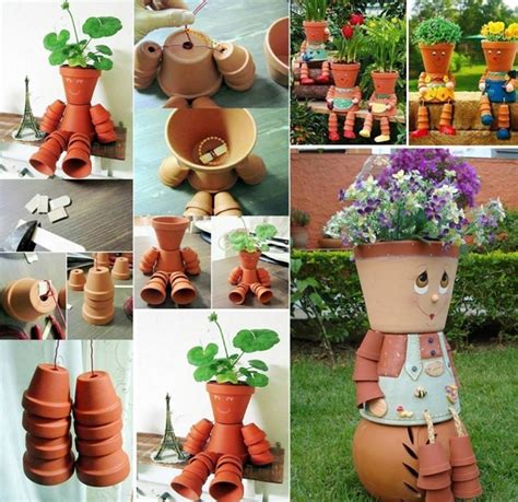 Wonderful DIY Clay Pot Flower People
