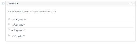 solved x jw then find the ctft of problem 2 using ctft