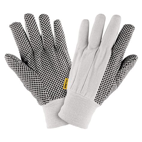 20330 GU 455 Guantes de algodón con puntos PVC en palma unitalla Pretul