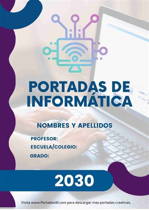 Portada De Inform Tica Y Computaci N Para Word
