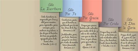 Las Solas De La Reforma Protestante Reforma Protestante Dia De La