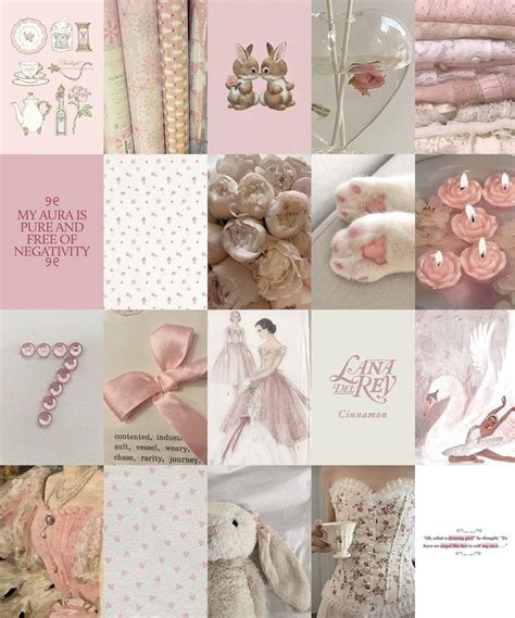 Pcs Pink Coquette Wall Photo Collage Coquette Aesthetic Wall Decor