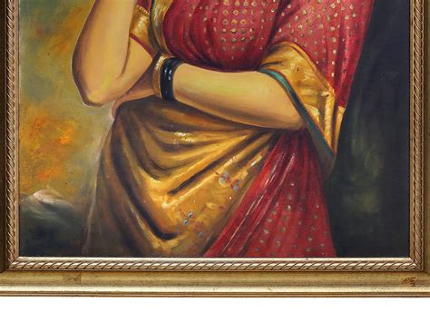The Maharashtrian Lady Raja Ravi Verma Painting Exotic India Art