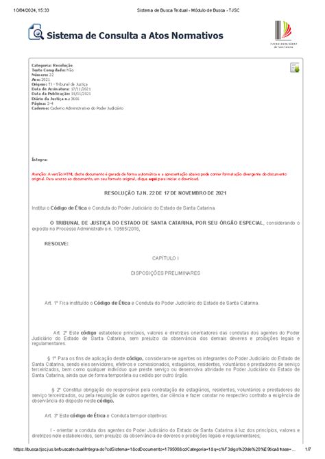 Regimento Interno Tjsc Sistema De Consulta A Atos Normativos