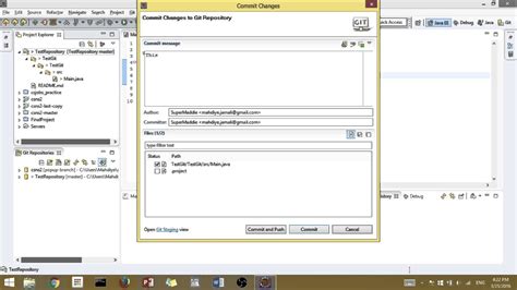 using git with eclipse part 2 import from git and commit youtube