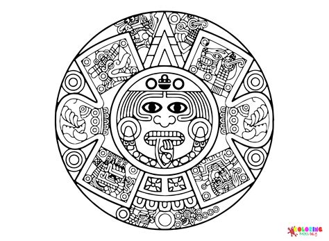 Aztec Calendar To Color Mella Siobhan