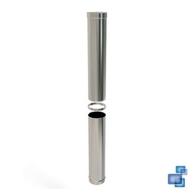 Tramo Chimenea Extensible Di Metro Inox Simple Pared Bi