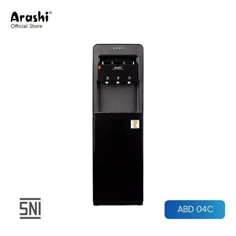 Jual DISPENSER ARASHI ABD 04 C ABD04C BLACK GALON BAWAH HOT COOL 3 KRAN